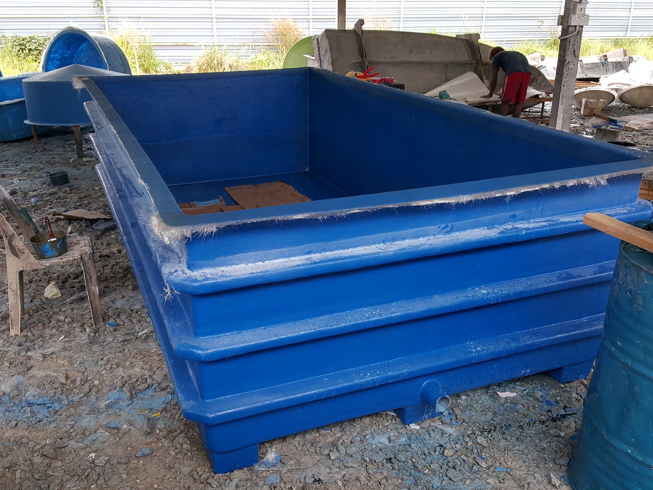 Slope Bottom : L 12 FT x W 6 FT x H 3 FT With Slope Bottom & Leg ...