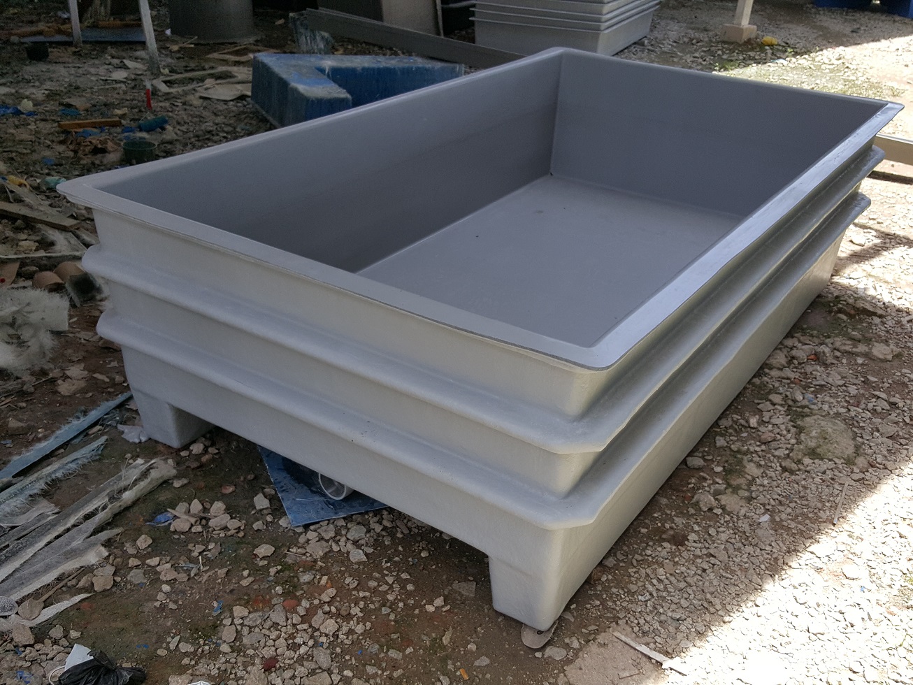 Slope Bottom : L 8 FT x W 4 FT x H 2 FT With Leg Support [ 1820 Litre ...