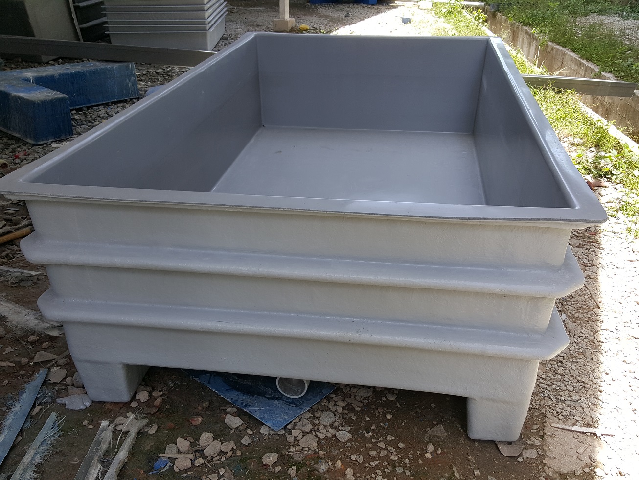 Slope Bottom : L 8 FT x W 4 FT x H 2 FT With Leg Support [ 1820 Litre ...